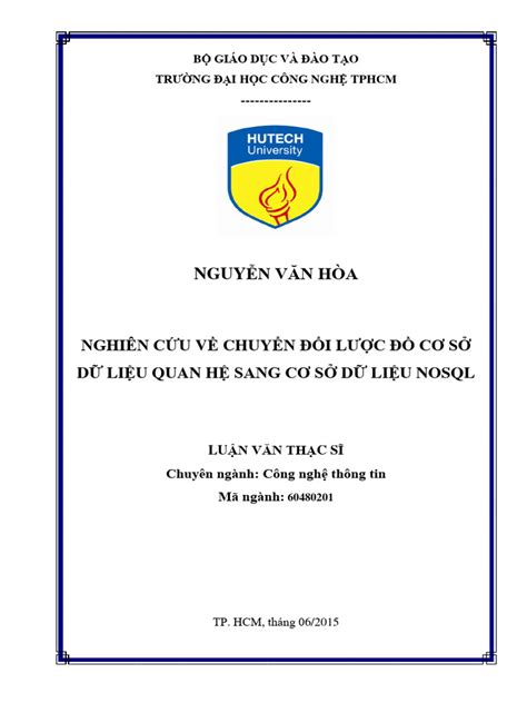 Nghien Cuu Ve Chuyen Doi Luoc Do Co So Du Lieu Quan He Sang Co So Du