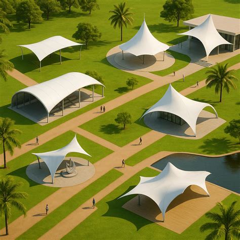 Tensile Membrane Structure Manufacturer Custom Tensile Fabric Roof