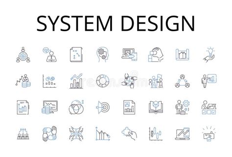 System Design Line Icons Collection Strategic Planning Budget Control