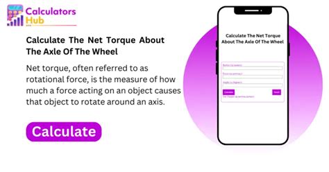 Calculate The Net Torque About The Axle Of The Wheel Online