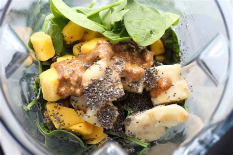 Tropical Mango Banana Green Smoothie Fully Mediterranean
