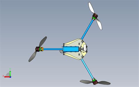 660mm三轴旋翼无人机模型3d图纸 Stp格式step模型图纸下载 懒石网