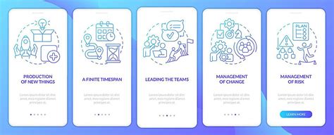 Blue Gradient Theme Mobile Onboarding Screen For Gced Goals App Vector