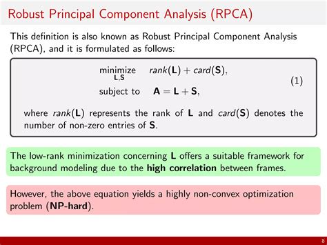 Robust Low Rank And Sparse Decomposition For Moving Object Detection Pdf Technology And Computing