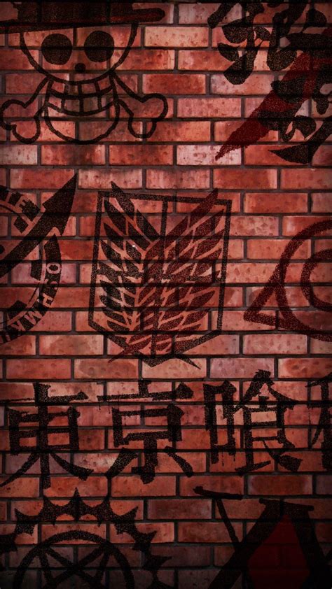 Download Anime Symbols Popular Logos Graffiti Aesthetic On Wall