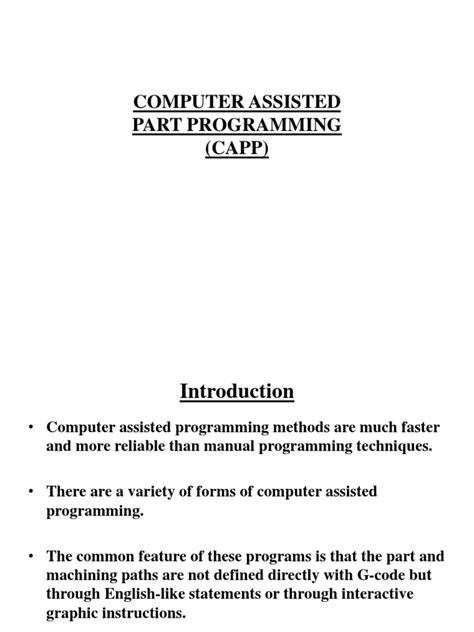 Computer Assisted Part Programming Pdf Teaching Methods And Materials Technology And Engineering
