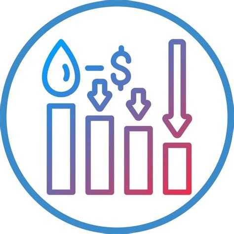Premium Vector Oil Price Decrease Icon Style
