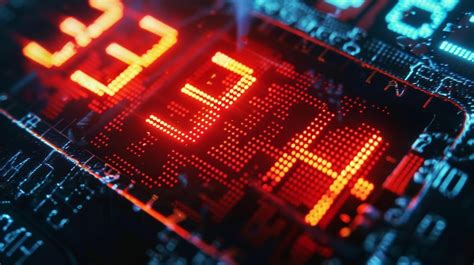 Premium Photo Binary Code Numbers 1 And 0 Red Digits In The Dark
