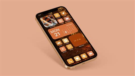 Ios 15 App Icon Pack App Icons Yellow Iphone Aesthetic Wallpapers For Phone Red Orange Theme