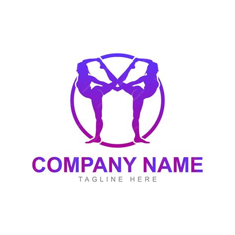 Premium Vector Two Sexy Girls Yoga Logo Design Template