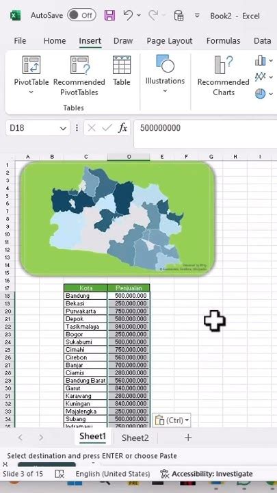 bikin maps di excel excel exceltips exceltricks tutorexcel