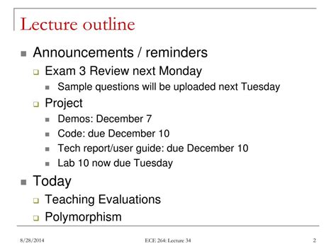 Ppt Ece 264 Object Oriented Software Development Powerpoint Presentation Id3659041