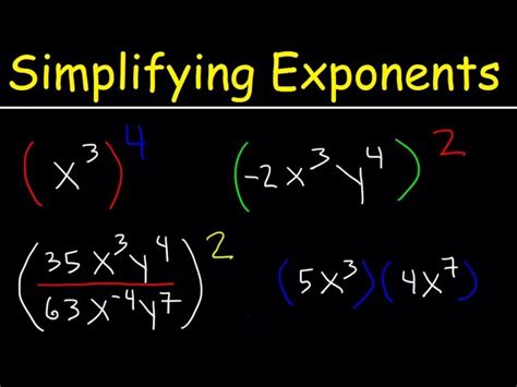 Simplifying Exponents With Fractions Variables Negative Exponents Multiplication And Division