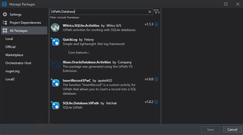 Uipathdatabaseactivities Not Available Marketplace Uipath