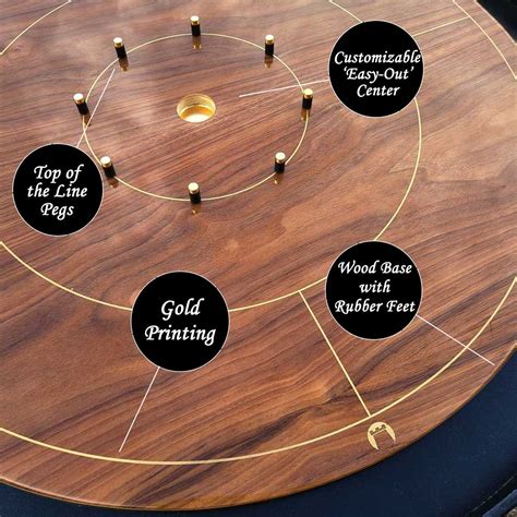 Walnut Crokinole Board Tournament Size The Dark Earl Browncastle Games