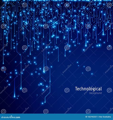 Circuit Board Texture Abstract Technological Vector Background Stock