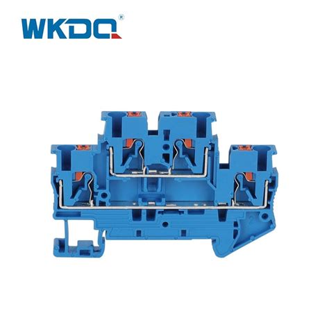 China Push In Connection Feed Through Din Rail Mount Terminal Block IEC 60947 7 1 Standard