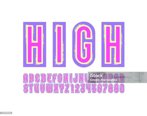 스프레이 낙서 글꼴 컬러 알파벳 거리 예술 문자 및 숫자 벡터 일러스트 레이 션 10eps 스프레이 페인트에 대한 스톡 벡터