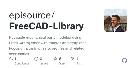 GitHub Episource FreeCAD Library Reusable Mechanical Parts Modeled Using FreeCAD Together