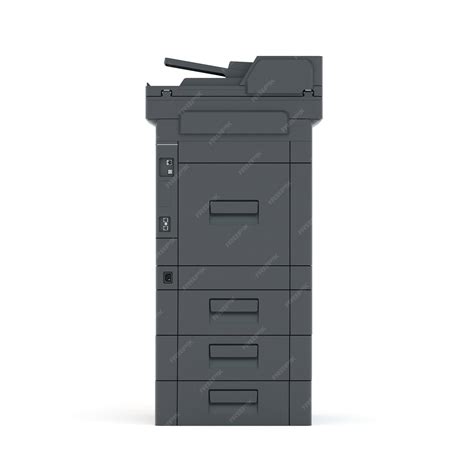 Premium Photo Multifunction Printer Scanner Isolated Office