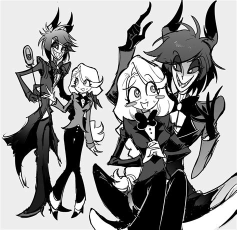 Charlie Morningstar And Alastor Hazbin Hotel Drawn By Jihecchi Danbooru