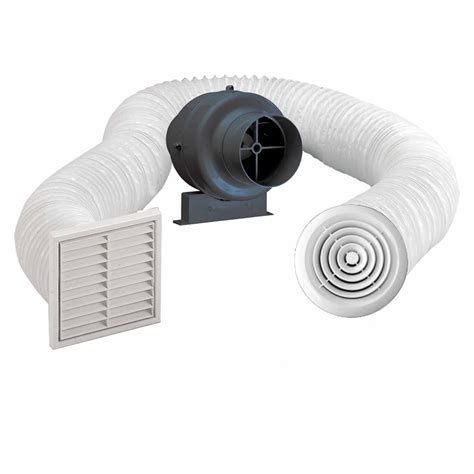 Inline Extraction Kit 100mm White Mitre10 Inline Extraction Kit 100mm White Mitre10
