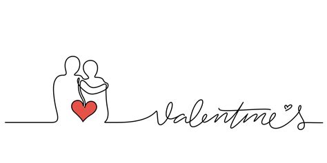 Romantic Couple Hug Continuous Line Drawing 17133067 Vector Art At Vecteezy