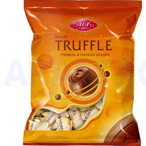 خرید و قیمت شکلات ترافل توپی با مغز کرم بیسکوئیت اوکراینی Abk Truffle