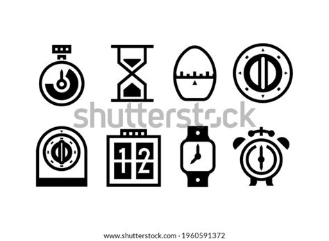 Set Different Timers Icons Stock Vector Royalty Free Shutterstock
