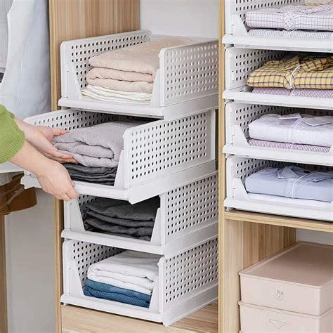 Wardrobe Storage Box Drawer Storage Racks Clothes Organizer Basket