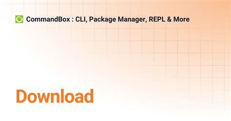 Download Commandbox Cli Package Manager Repl And More