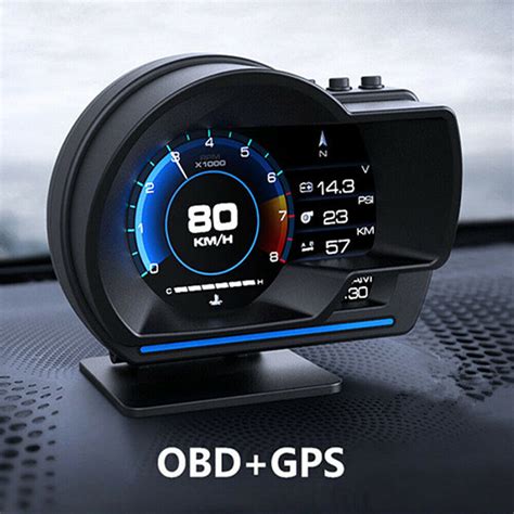 Obd Gps Obd2 P6 Smart Gauge Digital Meter Alarm Speed Gauge Display Interface Water Oil Temp Rpm