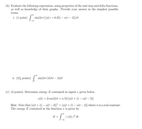 Solved B Evaluate The Following Expressions Using