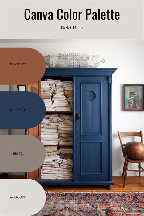 Canva Color Palette Bold Blue With Hex Codes