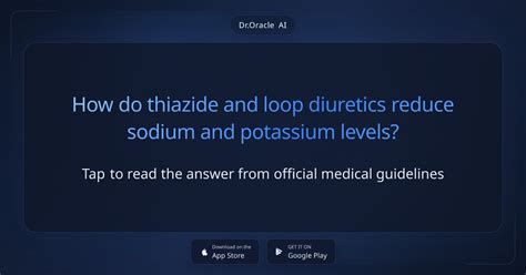 How Do Thiazide And Loop Diuretics Reduce Sodium And Potassium Levels