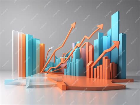 Premium Photo Navigating Trends 3d Chart And Trend Graph With Data Analysis In Finance