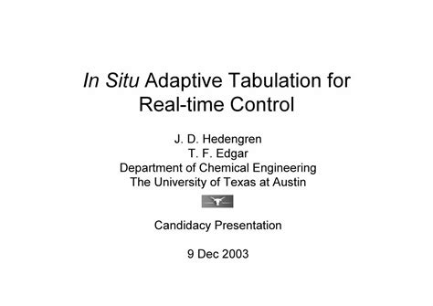 Pdf In Situ Adaptive Tabulation For Real Time Control · In Situ Adaptive Tabulation For
