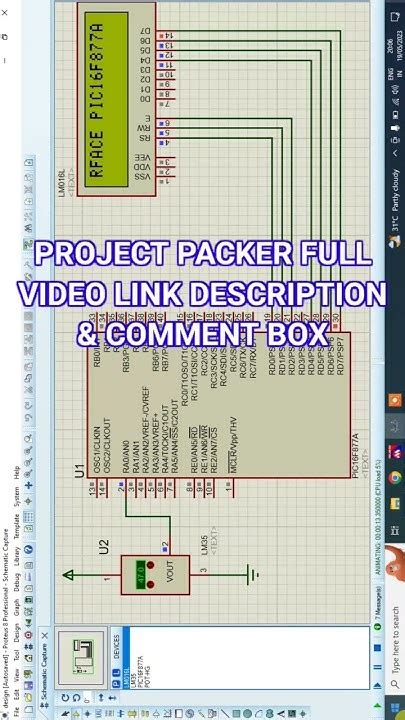 2 How To Interface Temparature Lm35 Sensor In Pic16f877a Shorts Youtube