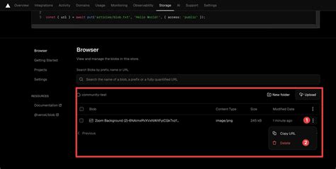 Unable To Delete File Stored On Publicblobvercel V0