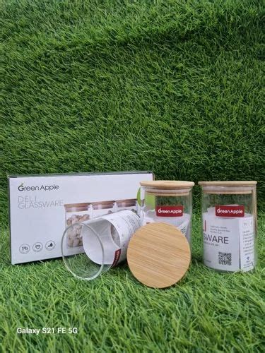 Borosilicate Glass Jar For Kitchen Storage Kitchen Container Set Glass Containers With Wooden