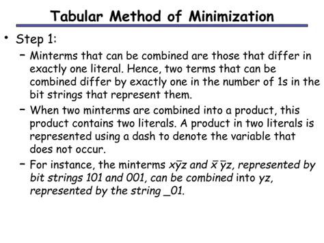 Minimization Of Boolean Functions Ppt