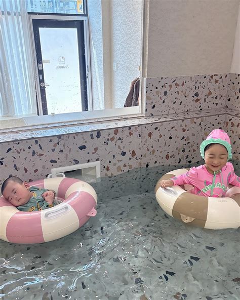 나의 리안 남매가 사는집🏡 155 누나 유치원 땡땡이치고 물놀이 같은장소 다른느낌😂 물사랑 김쟈니 아빠표 파도풀 씬남 수영복마저 퐁당핑 티니핑의세계 무릉도원2