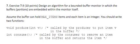 Solved 7 Exercise 79 10 Points Design An Algorithm For A