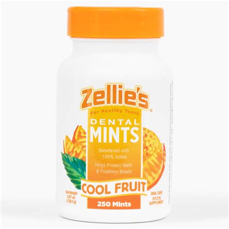 Zellies Dental Mints Cool Fruit 250 Stkboks Anbefalt Av Tannlege