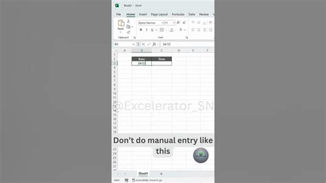 Current Date And Time Shortcut Exceleratorsn Exceltips Excel