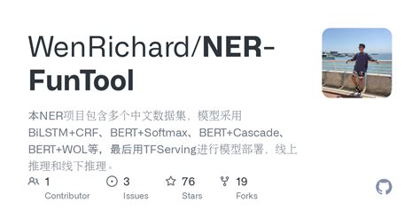GitHub WenRichard NER FunTool 本NER项目包含多个中文数据集模型采用BiLSTM CRFBERT SoftmaxBERT CascadeBERT