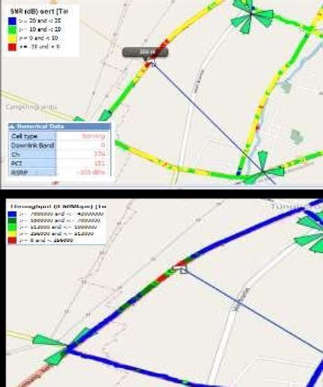 Plotting Area Parameter Rsrp Sinr And Throughput Download