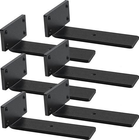 6 Pcs Floating Shelf Bracket 6 Inch Deep Hidden Floating Shelves Brackets For Wood