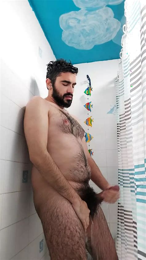 Handsome Hairy Guy Jerks Off In The Shower Gay Porn Feat Lone1998 By