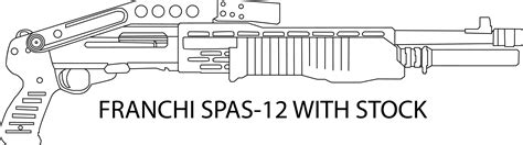 Franchi Spas 12 Gun Line Art Vector File Laser Engraving Cn Inspire Uplift